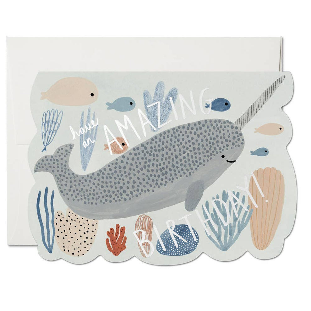 Narwhal Birthday greeting card – Pebbles Toys & Gifts