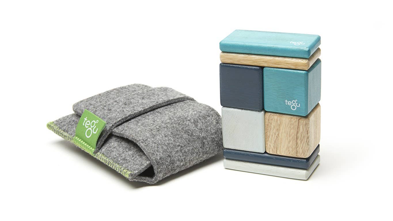 Tegu Original Pocket Pouch - Magnetic Wooden Block Set – Pebbles Toys ...